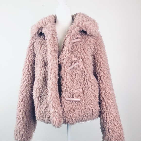 Jackets & Coats | Enid Sinclair Wednesday Netflix Pink Faux Fur Coat ...